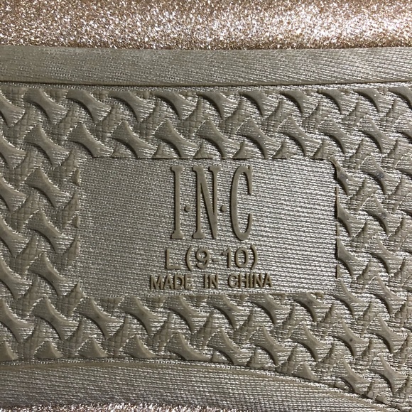 INC International Concepts | Shoes | Inc Slippers Gold Glitter Lrg 9 ...